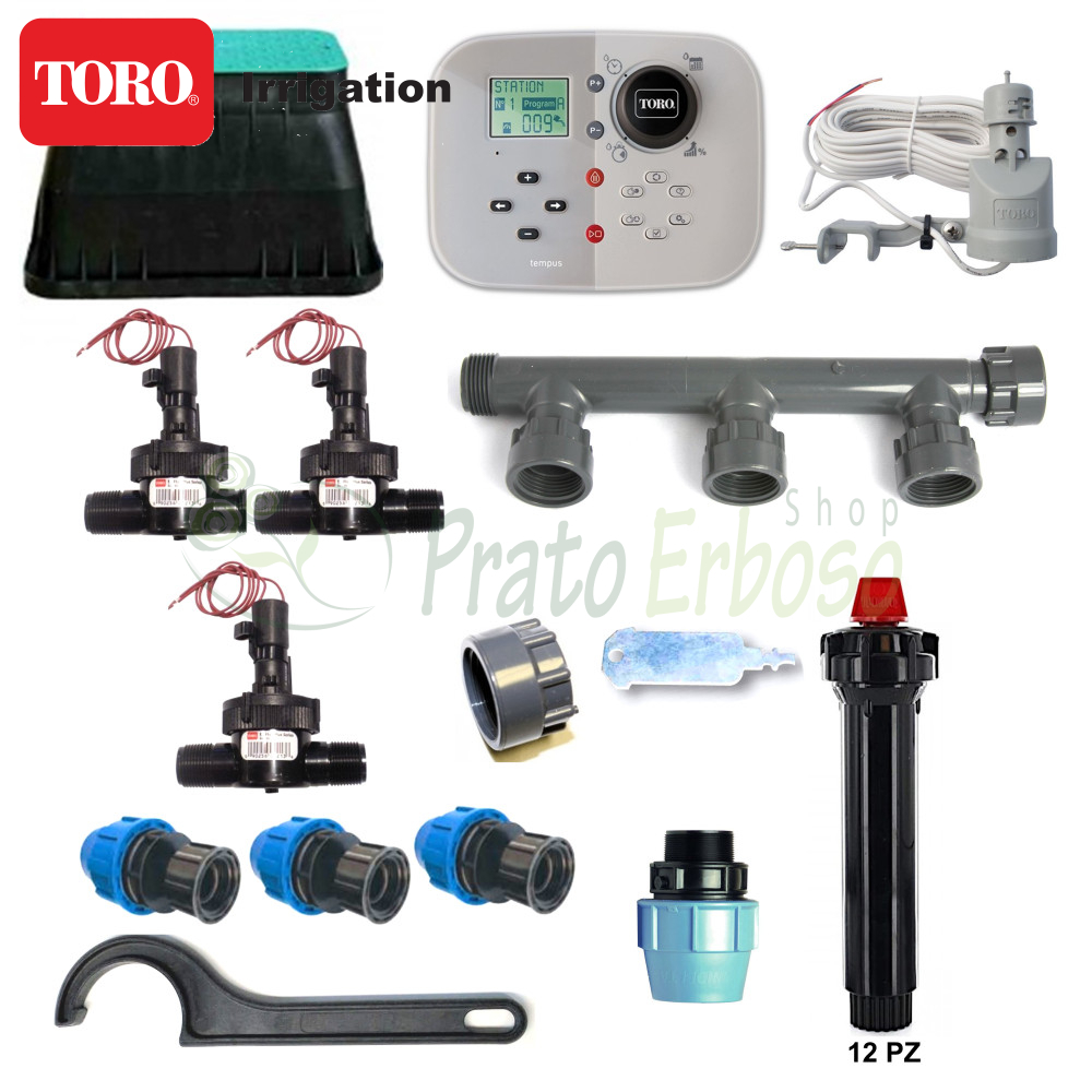 Kit d'irrigation Toro Tempus avec 3 zones 24V - TORO Irrigazione