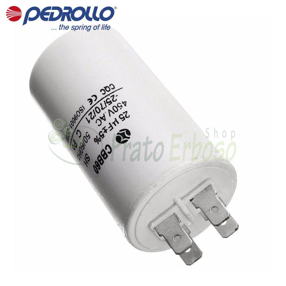 50 C - 50 micro farad 450 VL capacitor - Pedrollo