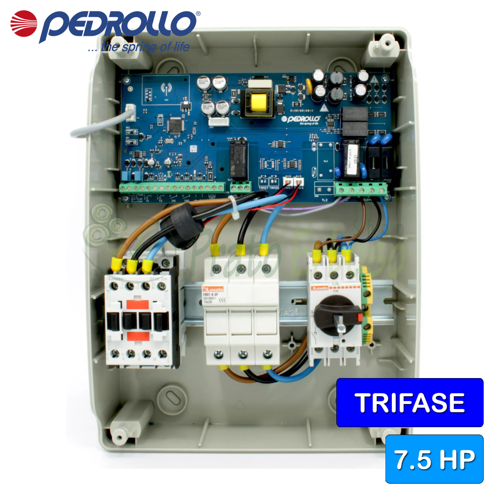 E1 TRI/1 - Cuadro eléctrico para electrobomba trifásica de 7,5 HP