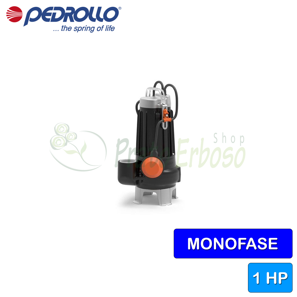 MCm 10/45 - 1 HP single-phase DOUBLE-CHANNEL electric pumps for sewage ...