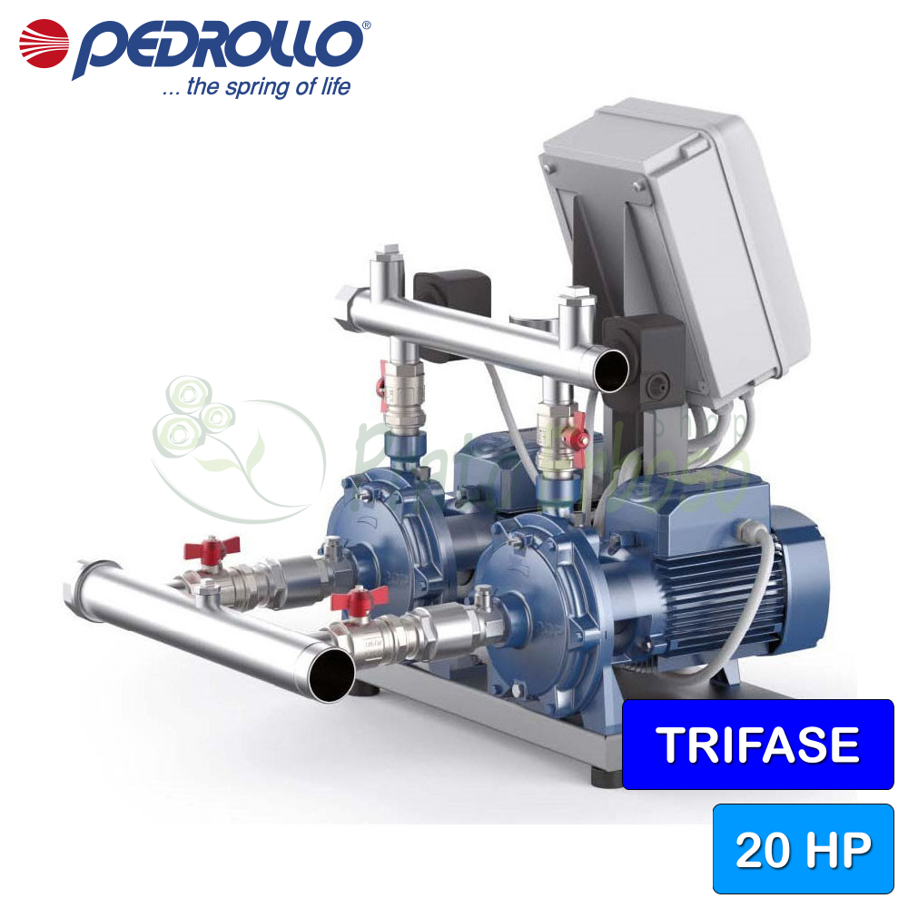 CB2 - 2CP 32/210A - Grupo de presión trifásico 2x10 CV - Pedrollo