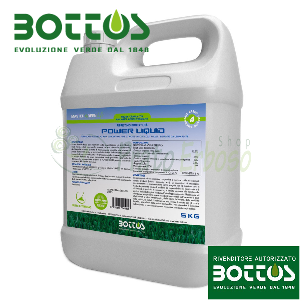 Power Liquid - Biostimulant for lawn 5 Kg - Bottos