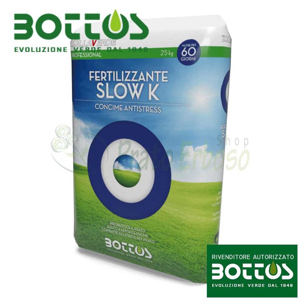 Slow K 13-5-20 + 2 MgO - 25 Kg Pleh për lëndinë - Bottos