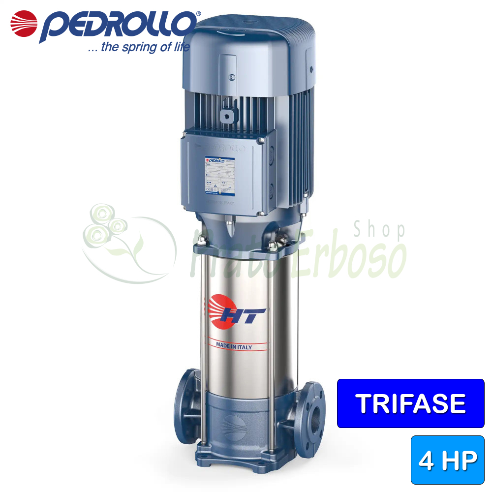 HT 10/6 - 4 HP three-phase vertical multistage electric pump - Pedrollo
