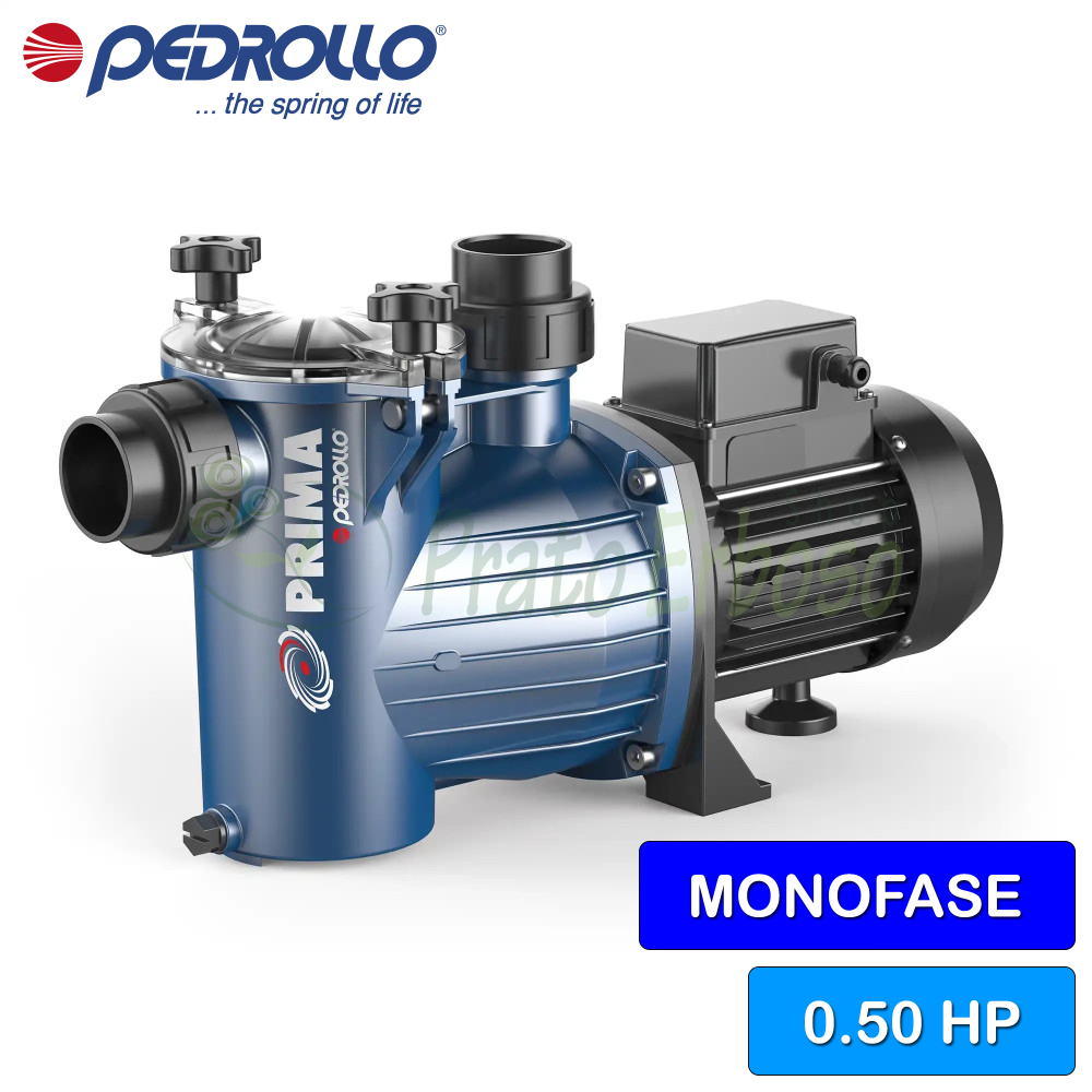 PRIMA 50m - Single-phase 0.50 HP electric pool pump - Pedrollo