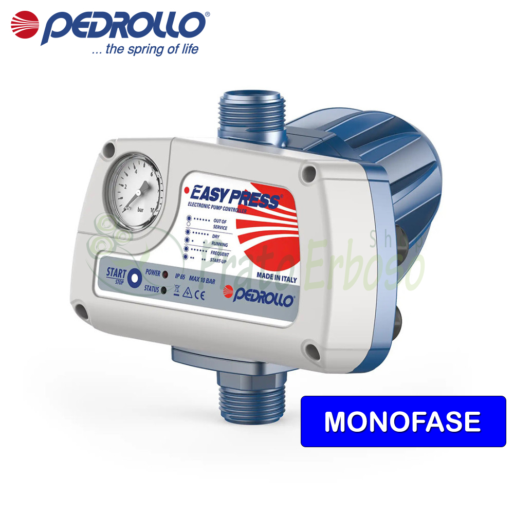 EASYPRESS-YELLOW - Electronic pressure regulator with manometer - Pedrollo