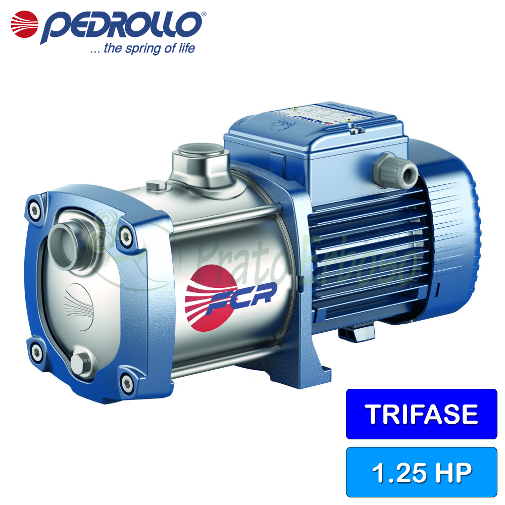 FCR 100/5 - 1.25 HP three-phase multi-impeller electric pump - Pedrollo