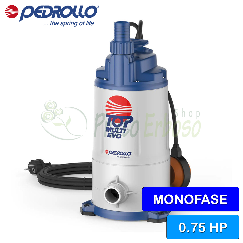 TOP MULTI 2-EVO - Pompe électrique multi-roues 0,75 CV - Pedrollo