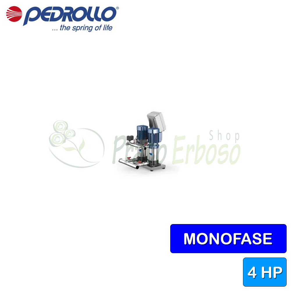 CB2 - MKm 8/5 - Single-phase 2x2 HP pressure booster set - Pedrollo