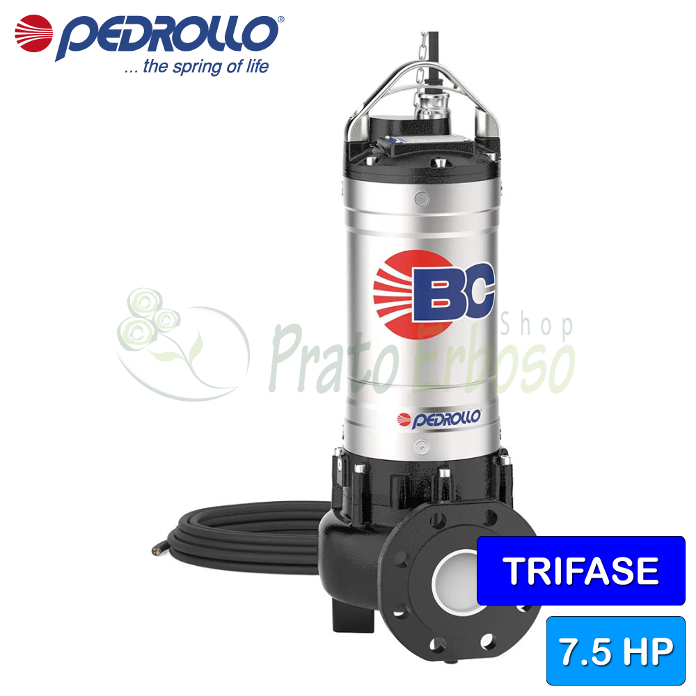 BC 75/35 - 7.5 HP three-phase dual-channel electric pump for waste ...