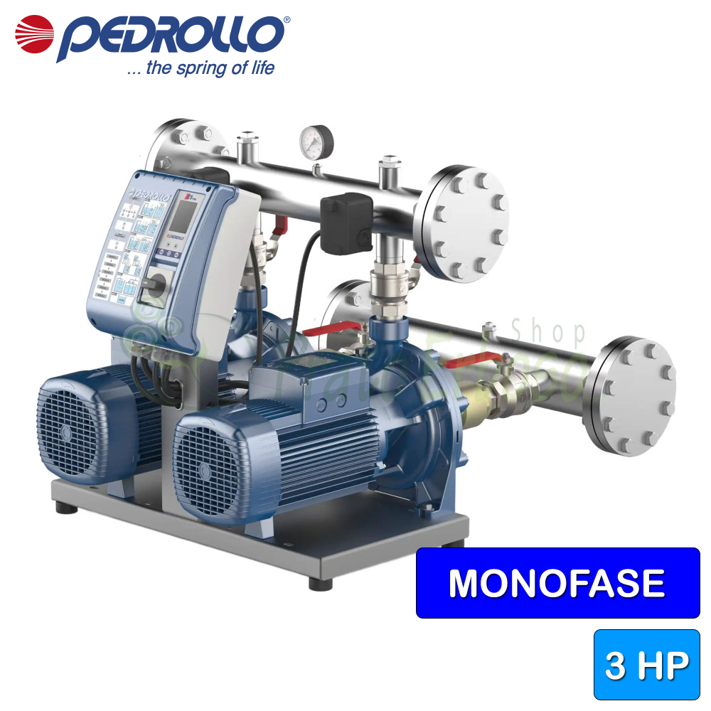 CB2 - HTm 3/5 - Single-phase pressure group 2x1.5 HP - Pedrollo