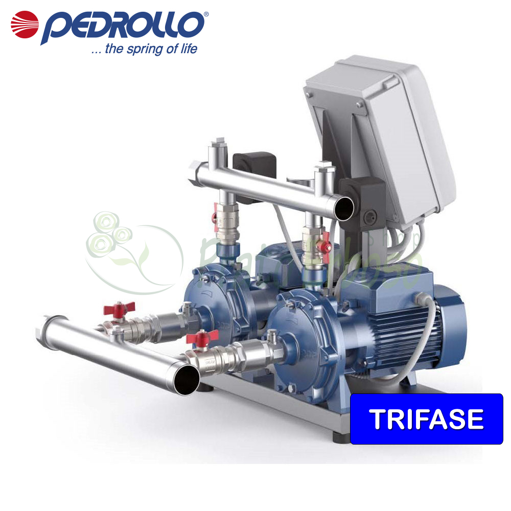 CB2 - 2CP 25/16A - Grupo de presión trifásico 2x3 HP - Pedrollo