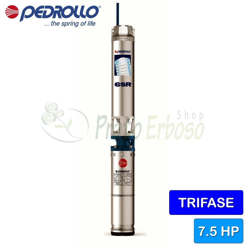 6SR18/6 - PD - electropompa submersibila trifazata 7,5 CP - Pedrollo