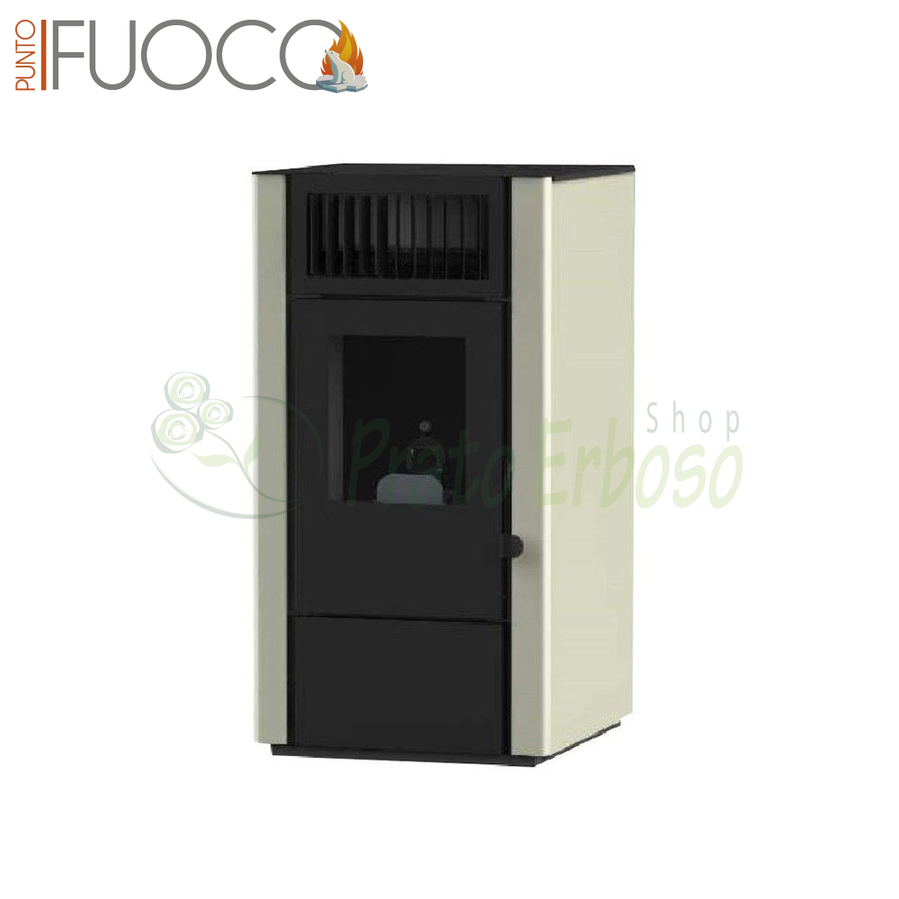 Dora - 9.5 kw ivory pellet stove - Punto Fuoco