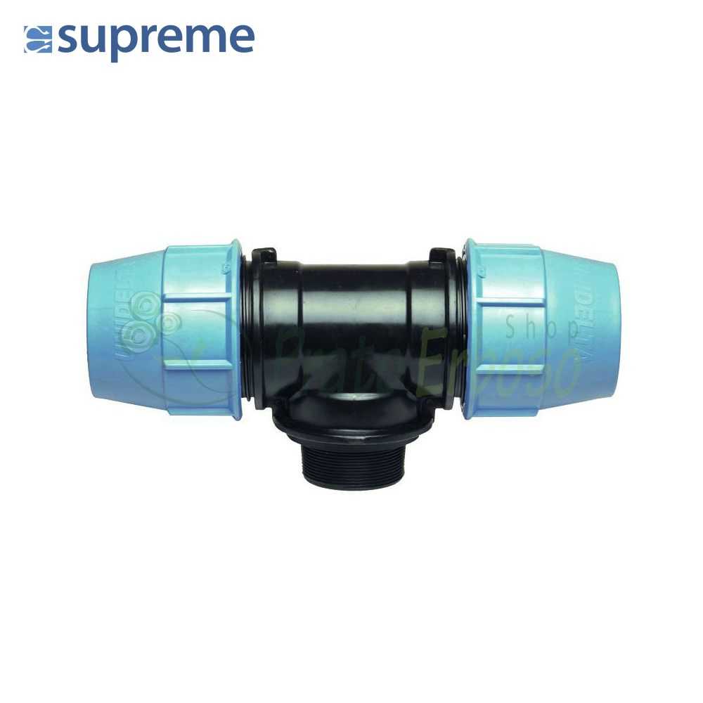 S090050200 - Tee at 90 degrees to the compression 50 x 2" x 50 - Supreme