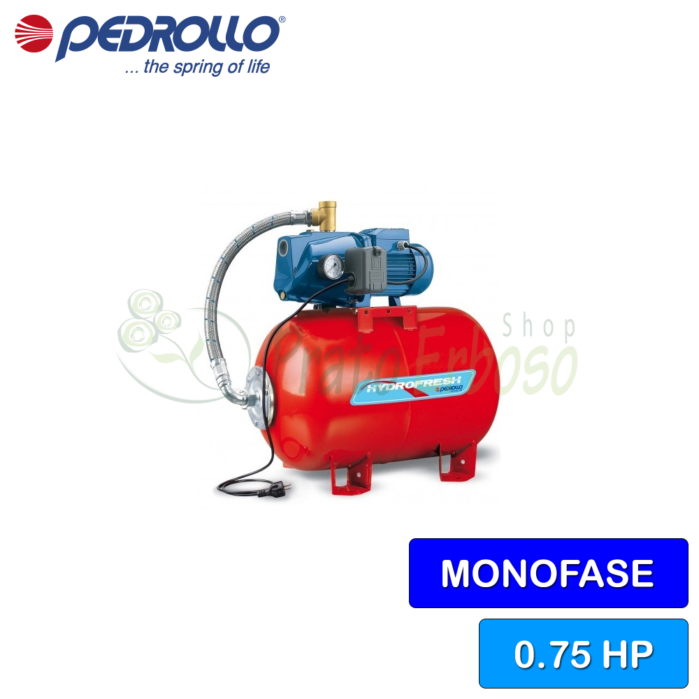 JSWm 2CX - 60 CL - 1 HP autoclave group - Pedrollo