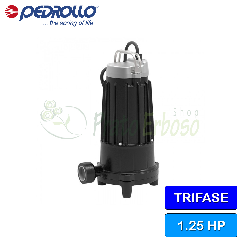 TR 0.9 - 1.25 HP three-phase submersible electric pump with grinder