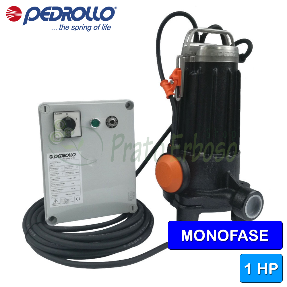 TRm 0.75 - Submersible electric pump with single-phase grinder 1 HP