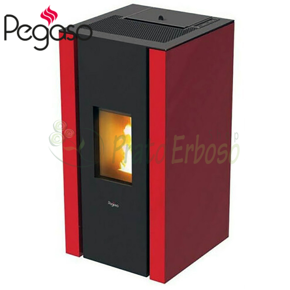 Elane 9.0 - Stufa a pellet da 8.5 Kw rossa - Pegaso