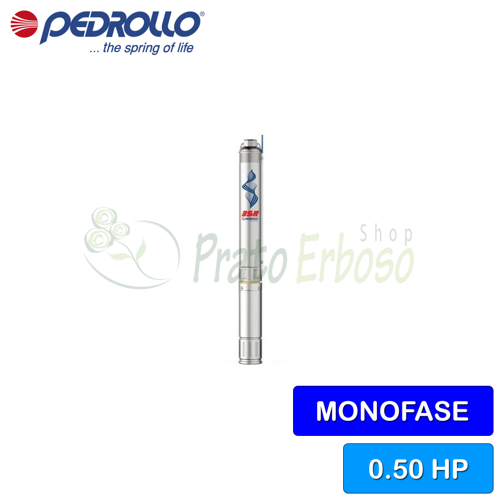 3SRm 4/8 - Single-phase submersible electric pump 0.50 HP - Pedrollo