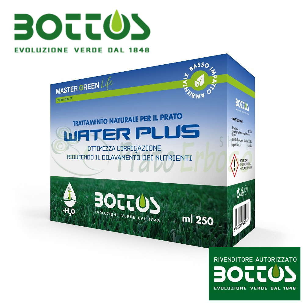 Water Plus - Agent tensioactif et humectant pour pelouse 250 gr - Bottos